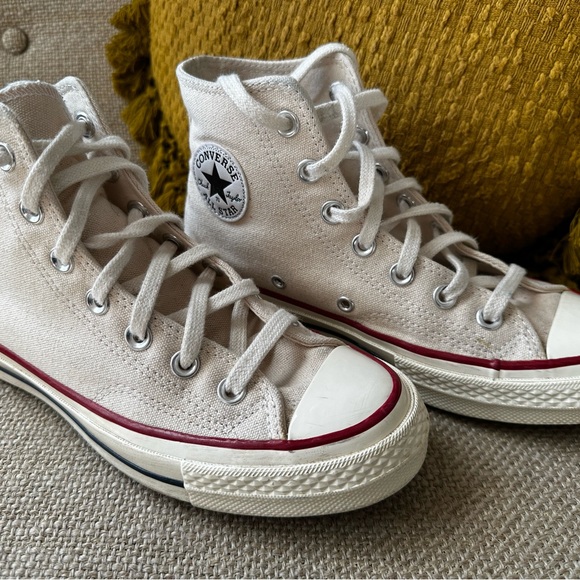 Converse | Shoes | Converse Hightop Sneakers In Cream | Poshmark